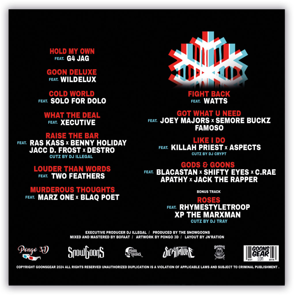 Snowgoons - 1st Of Da Month Vol. 3D CD - Goonsgear.com