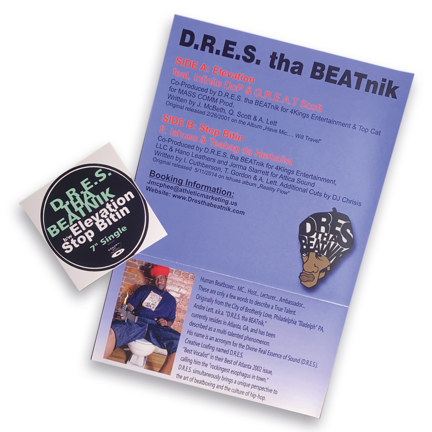D.R.E.S. Tha BEATnik – Elevation / Stop Bitin 7inch - Goonsgear.com